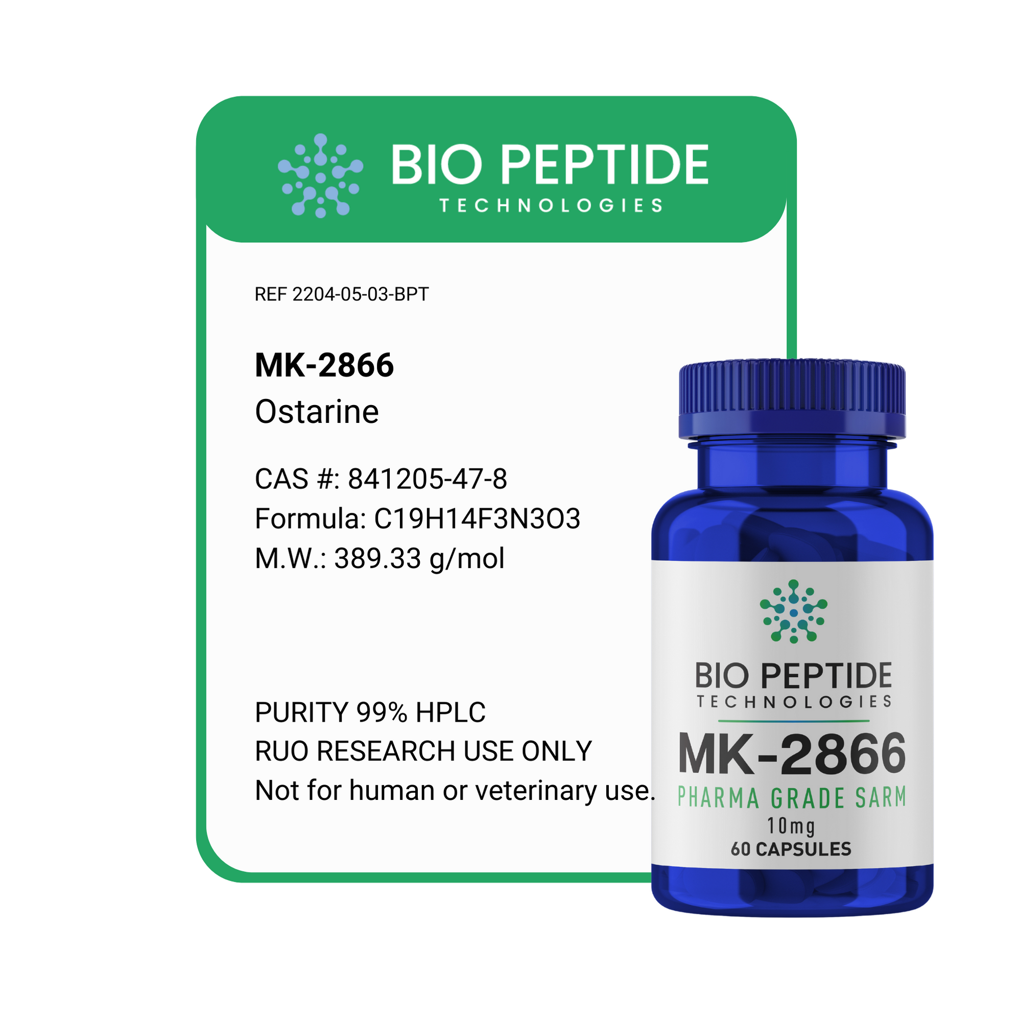 MK-2866 Ostarine (60 Capsules) — Biopeptitech