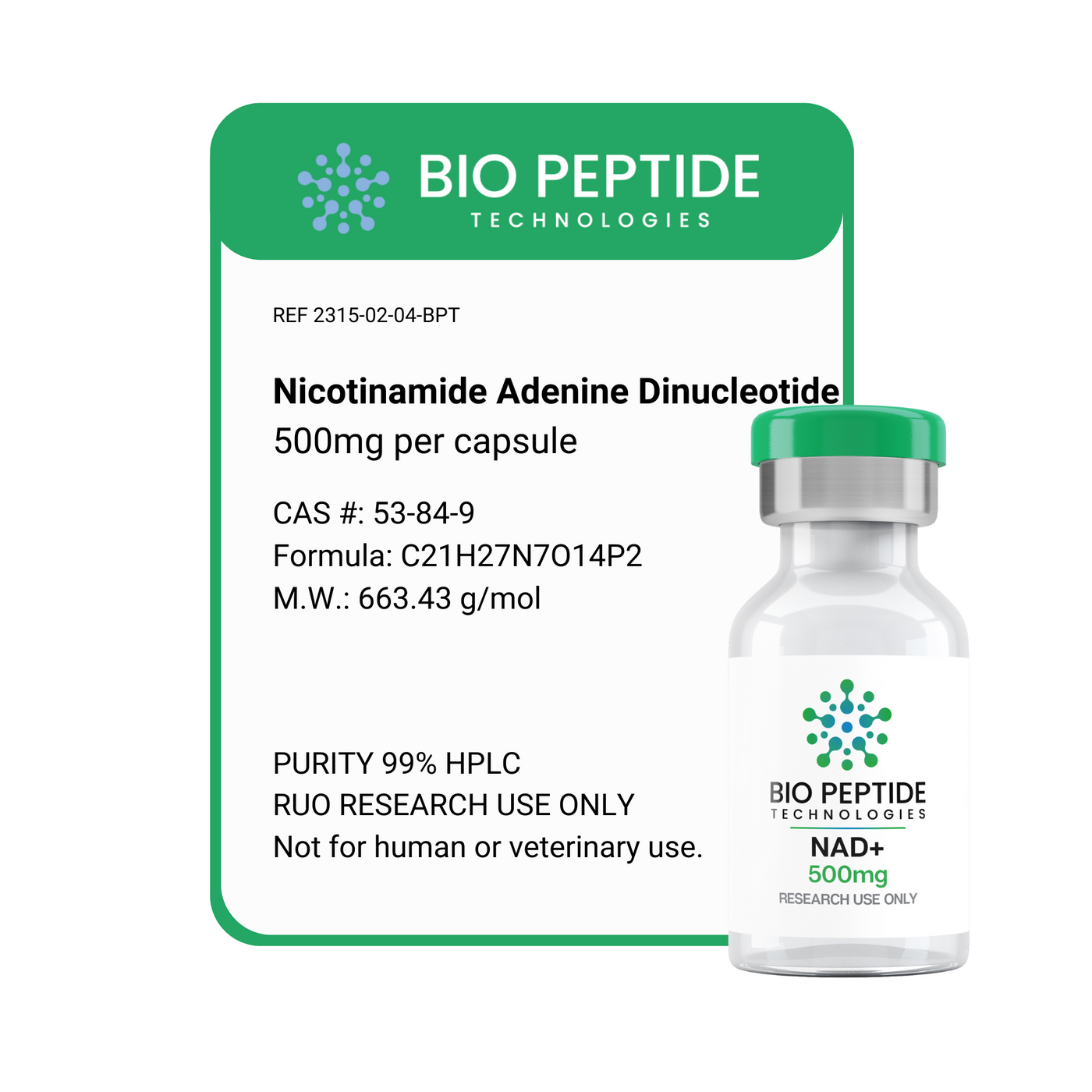 NAD+ 500mg — Biopeptitech